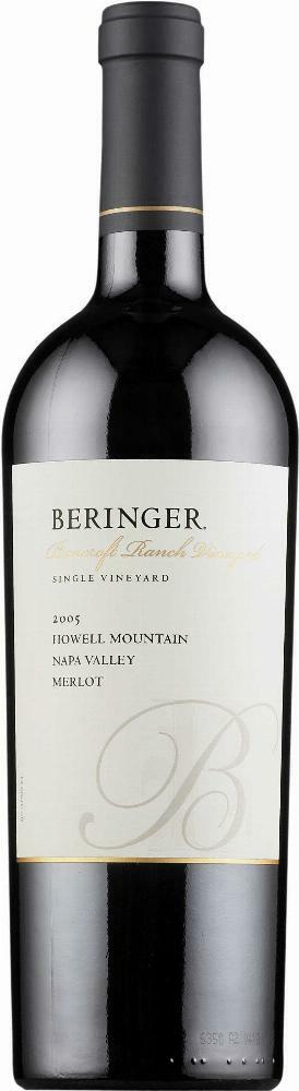 Beringer Bancroft Ranch Howell Mountain Merlot 2005